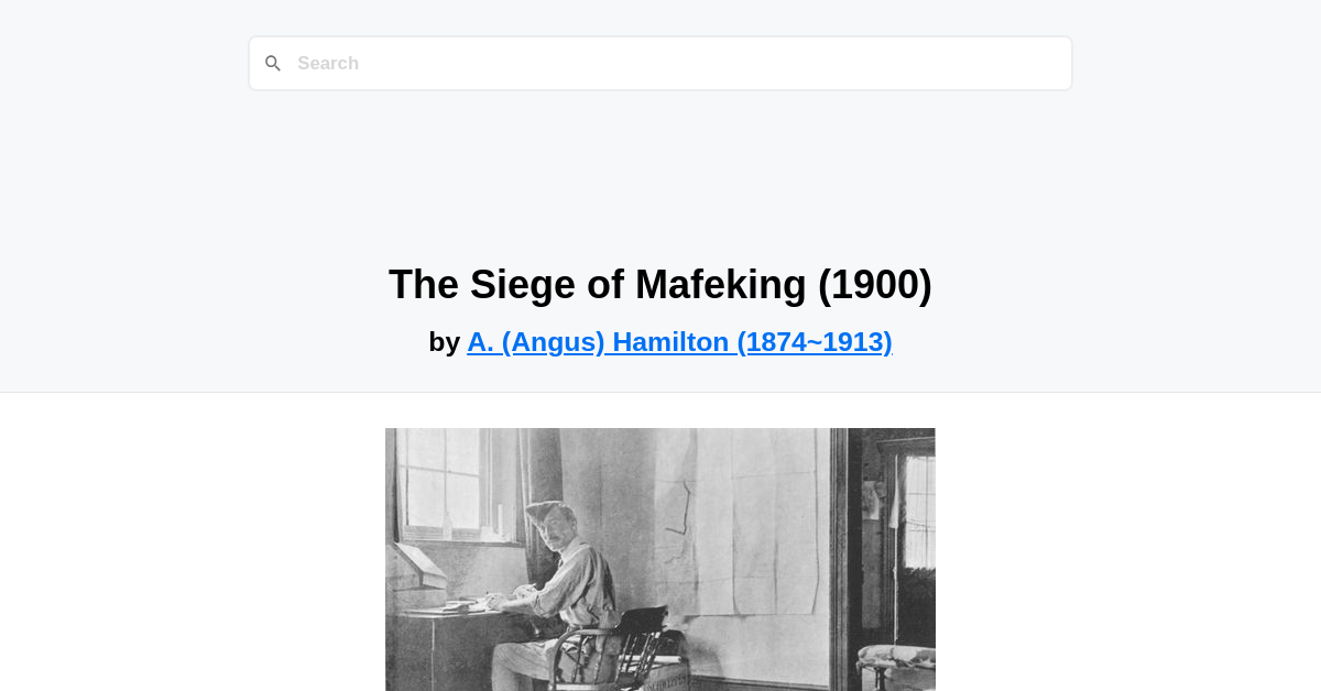 The Siege of Mafeking (1900)