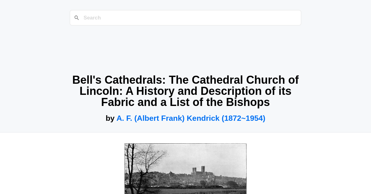 Bell's Cathedrals: The Cathedral Church of Lincoln: A History and ...