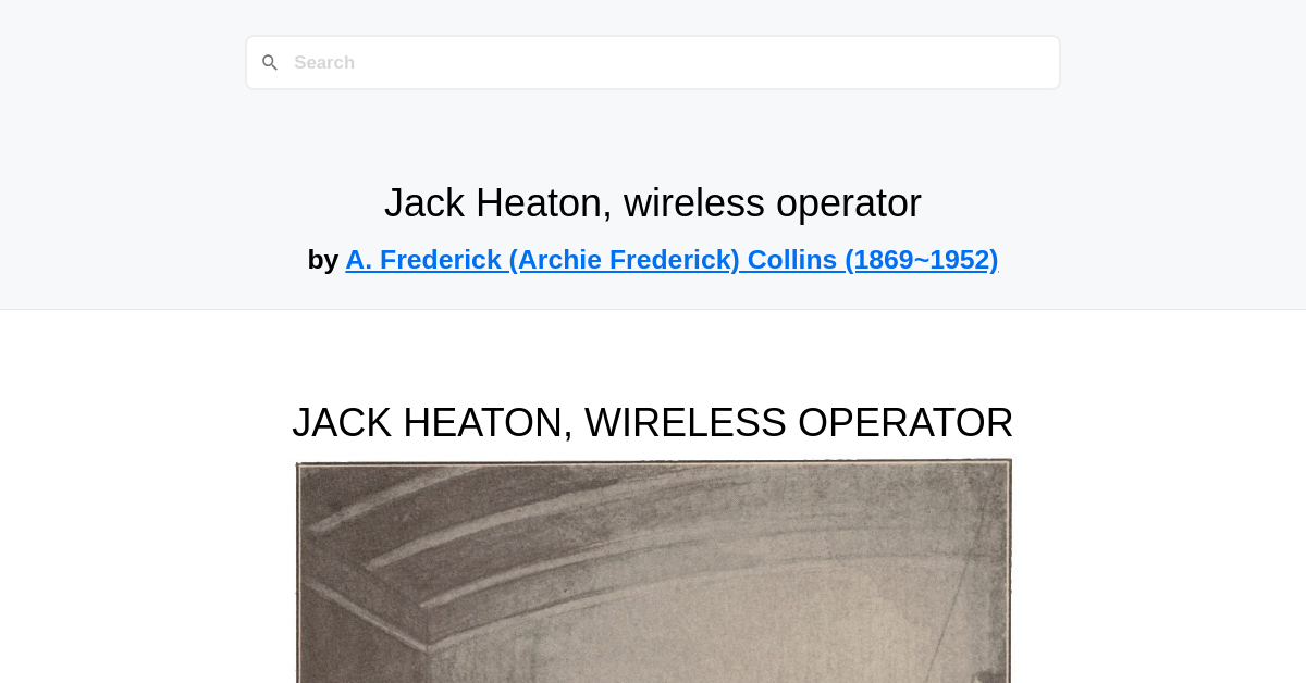 Jack Heaton, wireless operator
