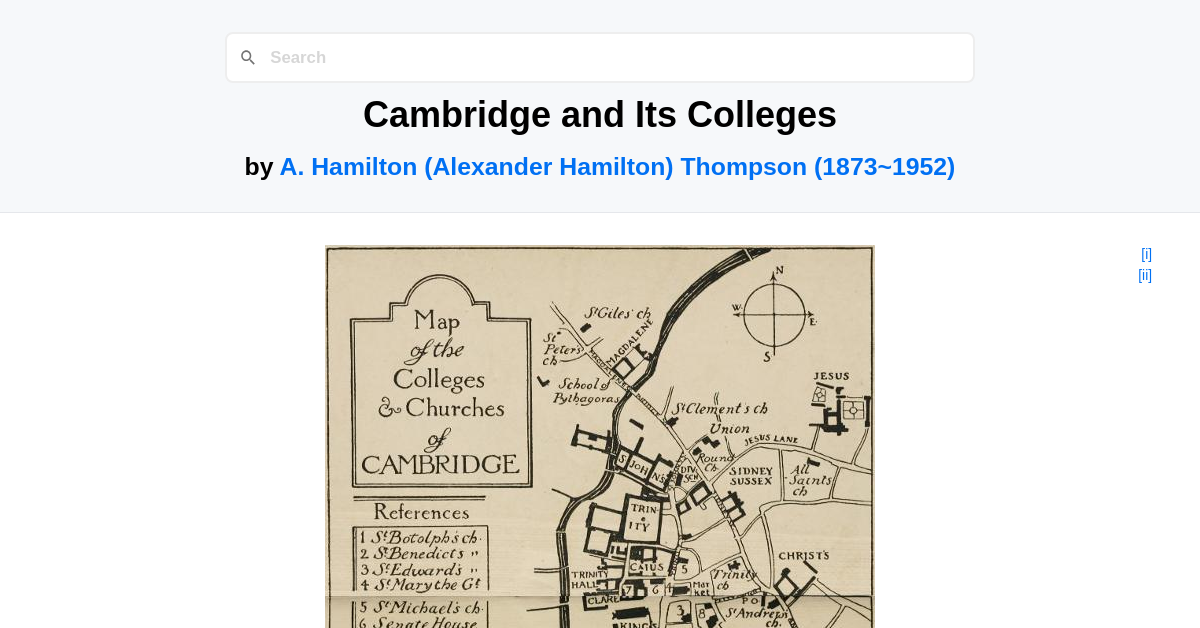 Cambridge and Its Colleges by A. Hamilton (Alexander Hamilton) Thompson ...