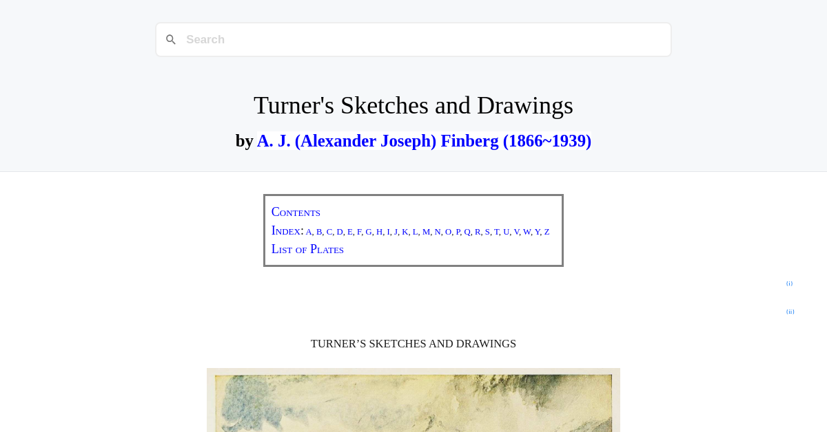 Turner's Sketches and Drawings by A. J. (Alexander Joseph) Finberg ...