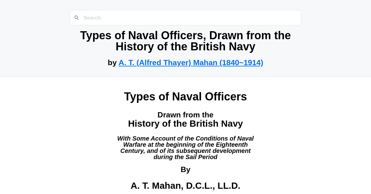 Types of Naval Officers, Drawn from the History of the British Navy by ...
