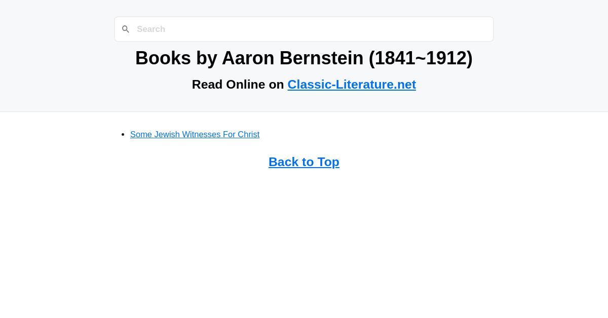 Books by Aaron Bernstein (1841-1912) - Read Online on Classic ...