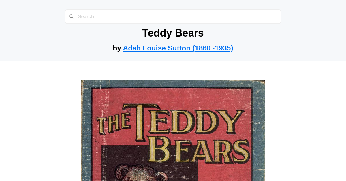 Teddy Bears by Adah Louise Sutton (1860~1935)