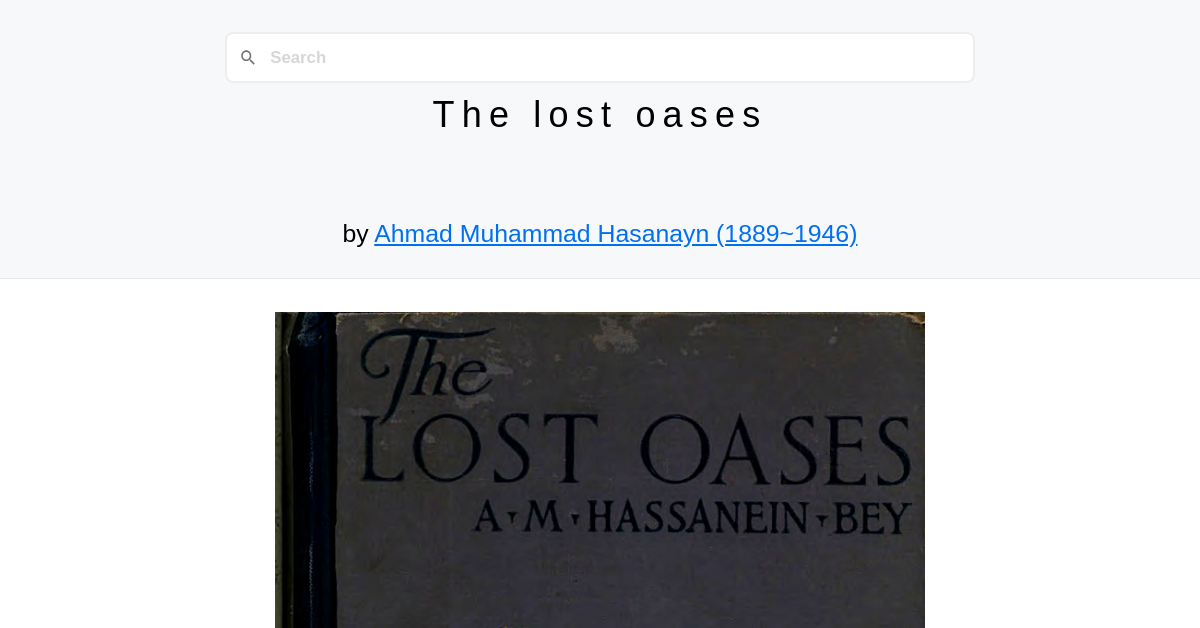 The lost oases