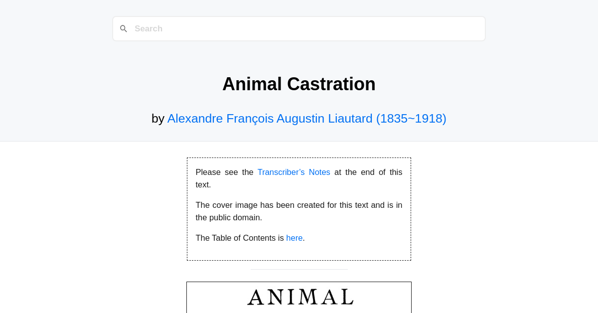 Animal Castration