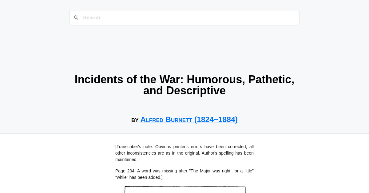 Incidents of the War: Humorous, Pathetic, and Descriptive by Alfred ...