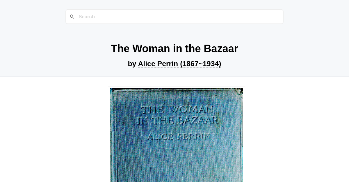 The Woman in the Bazaar by Alice Perrin (1867~1934)