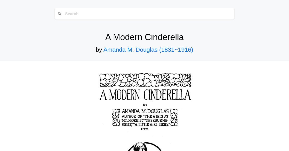 A Modern Cinderella by Amanda M. Douglas (1831~1916)