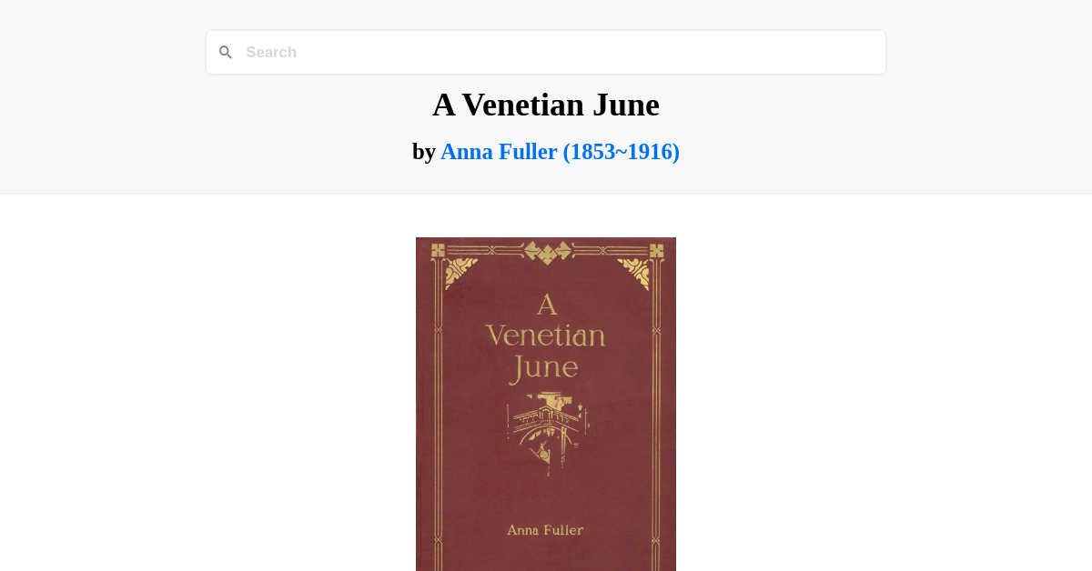 A Venetian June by Anna Fuller (1853~1916)