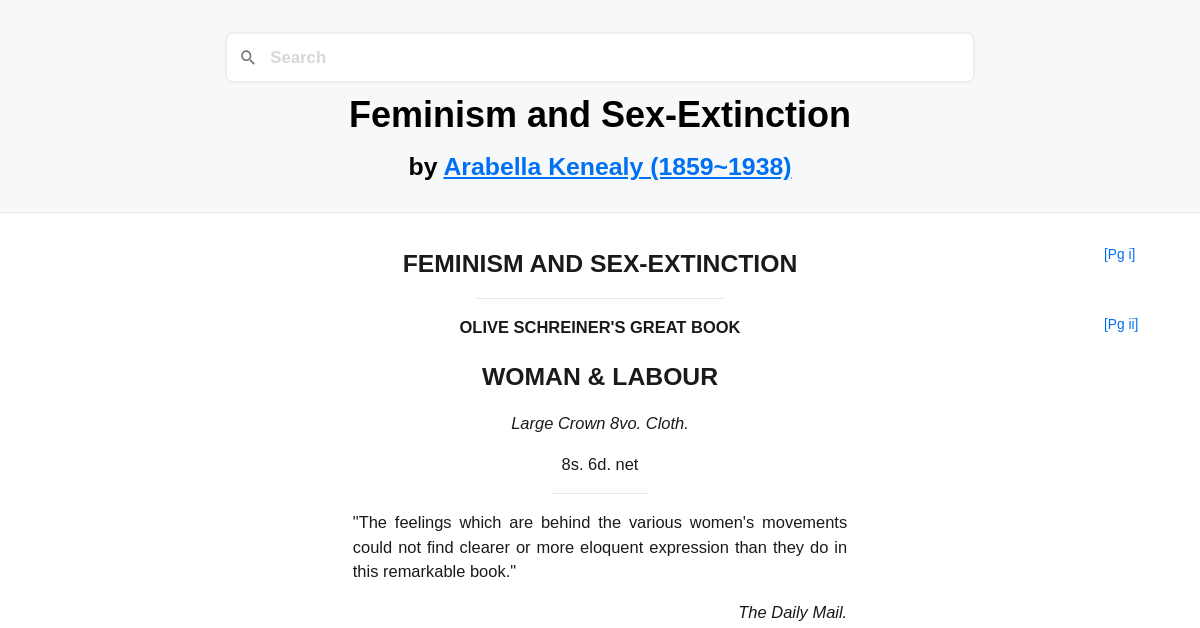 Feminism And Sex Extinction