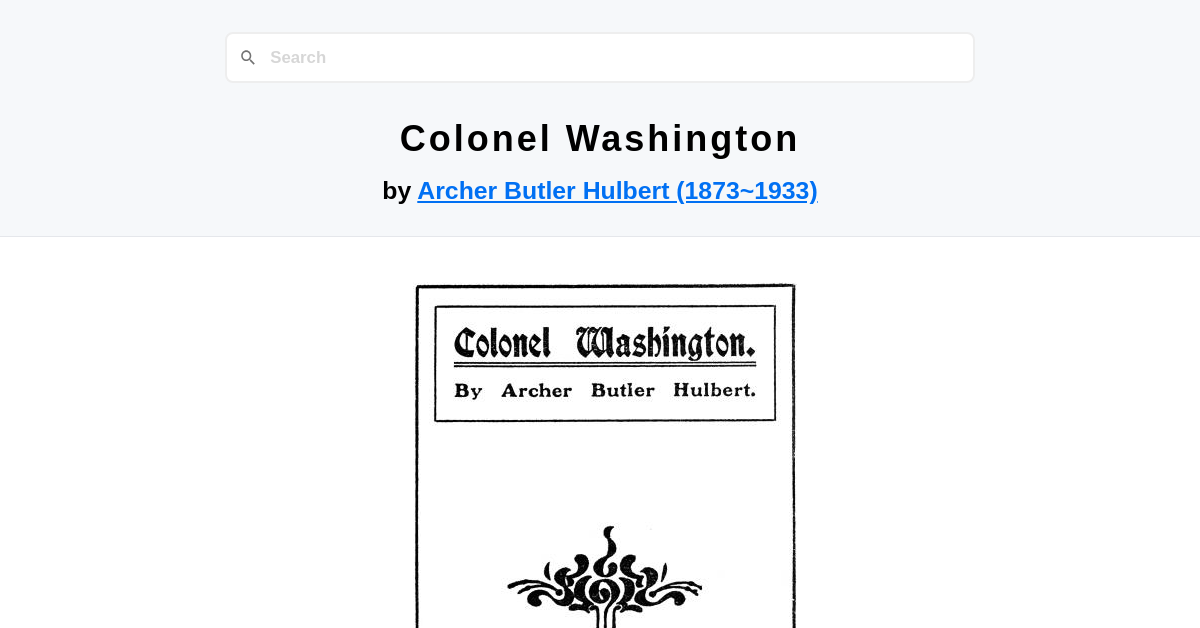 Colonel Washington