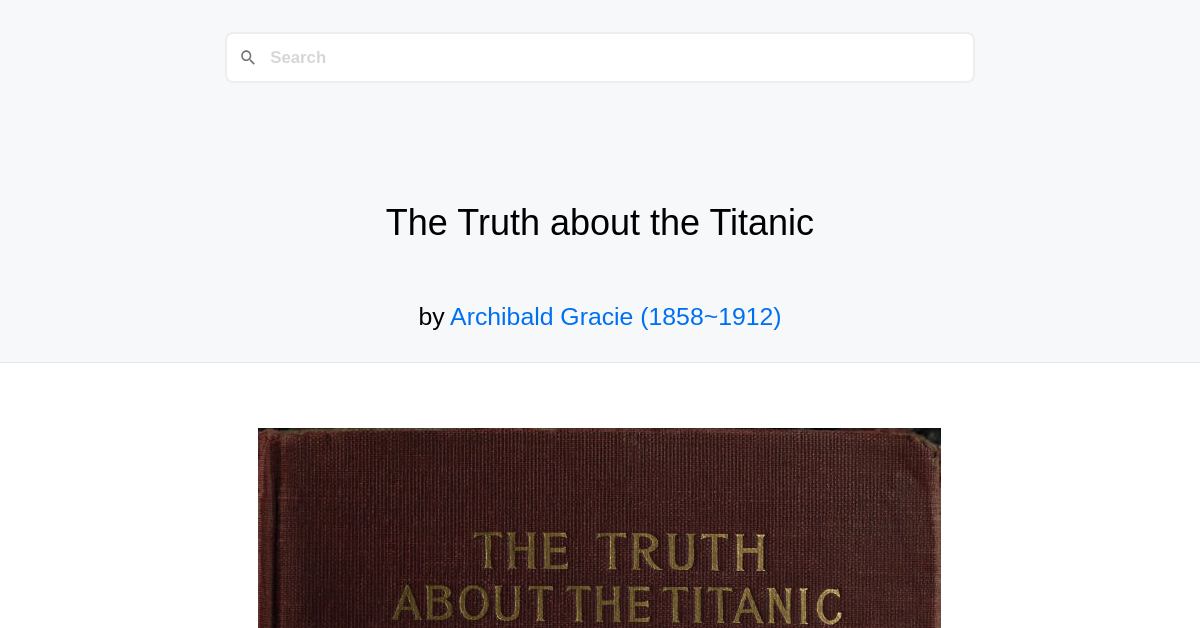 The Truth about the Titanic