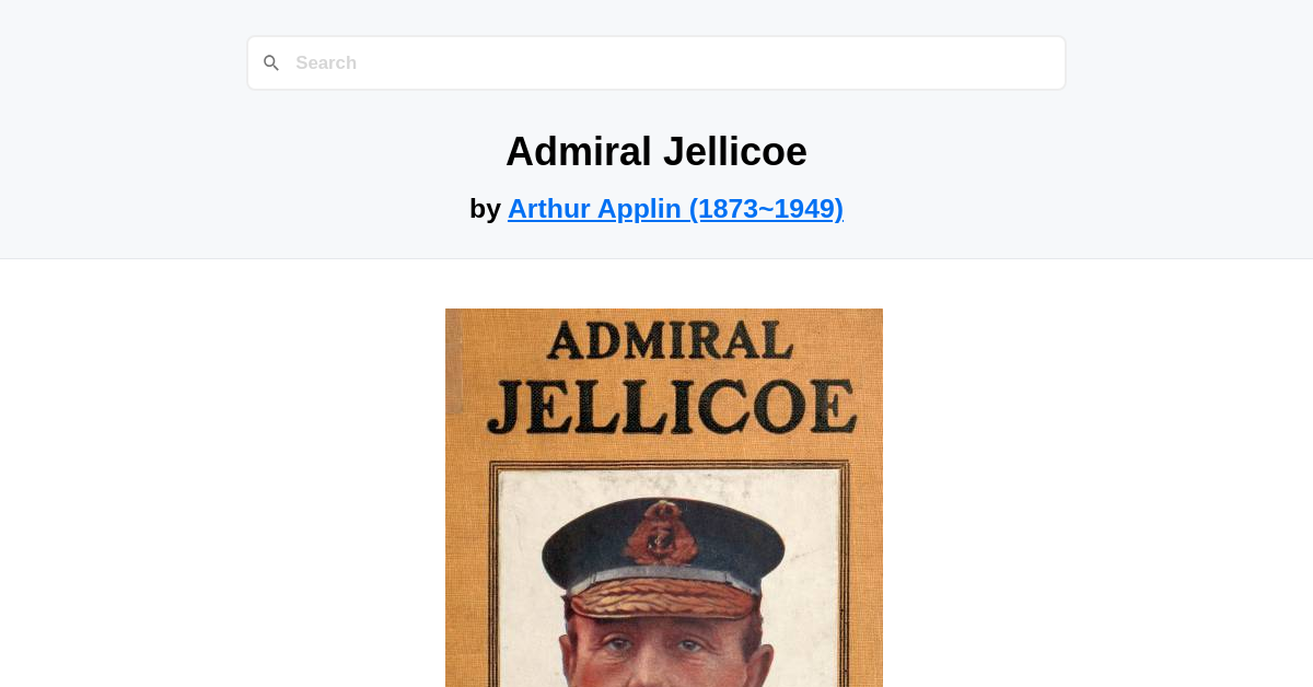 Admiral Jellicoe by Arthur Applin (1873-1949)