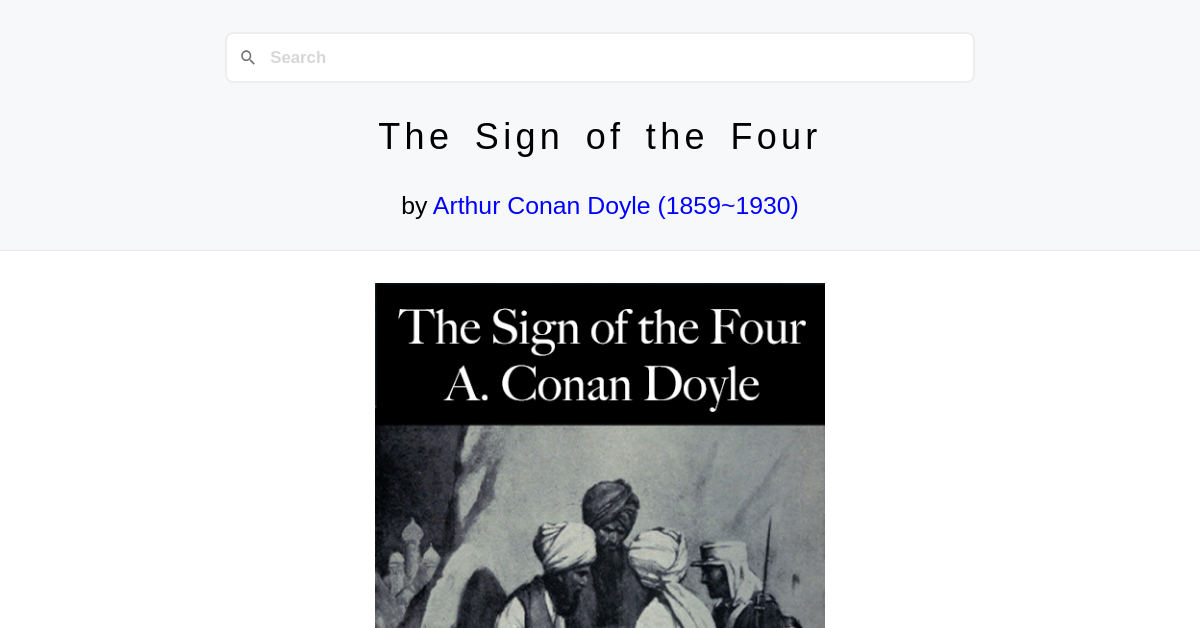 The Sign of the Four by Arthur Conan Doyle (1859~1930)