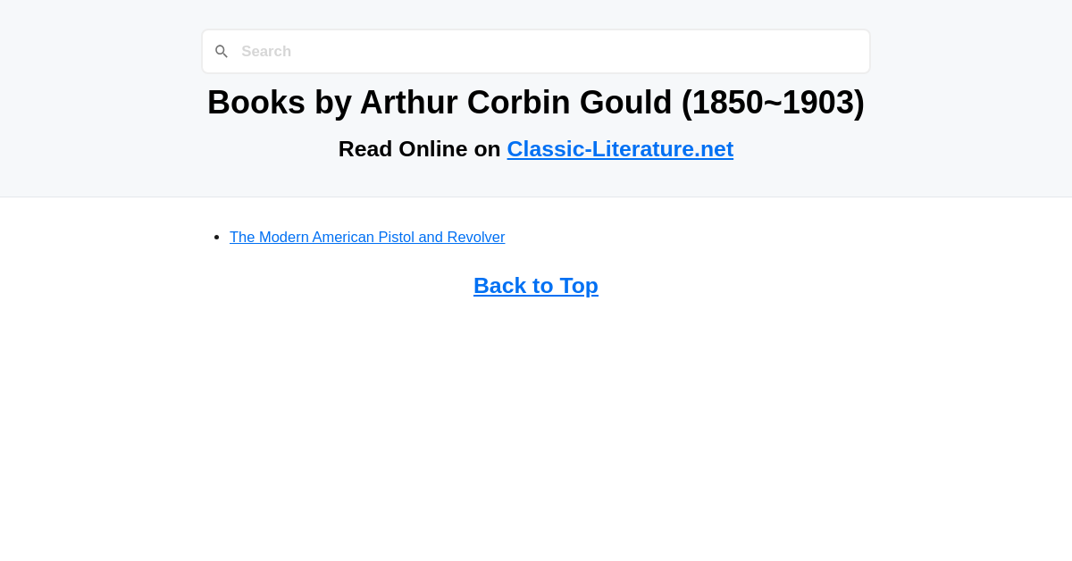 Books by Arthur Corbin Gould (1850~1903) - Read Online on Classic ...