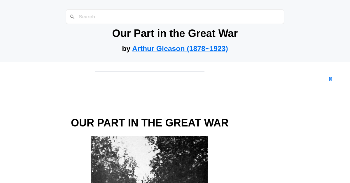 Our Part in the Great War