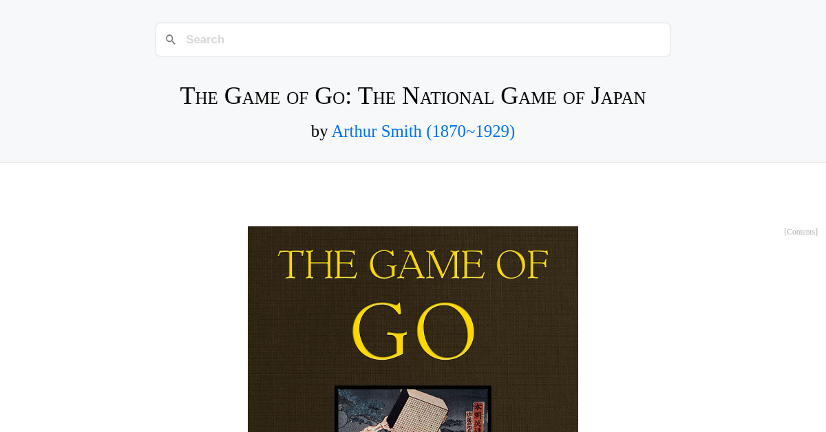 The Game of Go: The National Game of Japan by Arthur Smith (1870~1929)