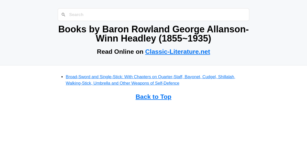 Books by Baron Rowland George Allanson-Winn Headley (1855~1935) - Read ...