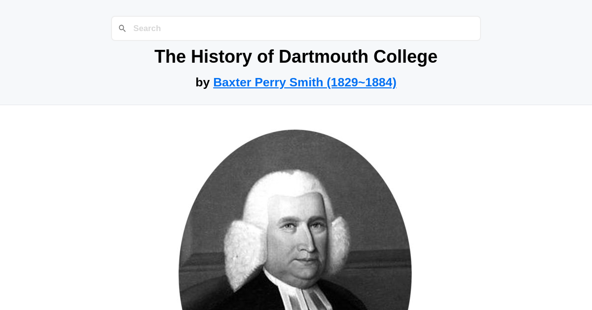 The History of Dartmouth College