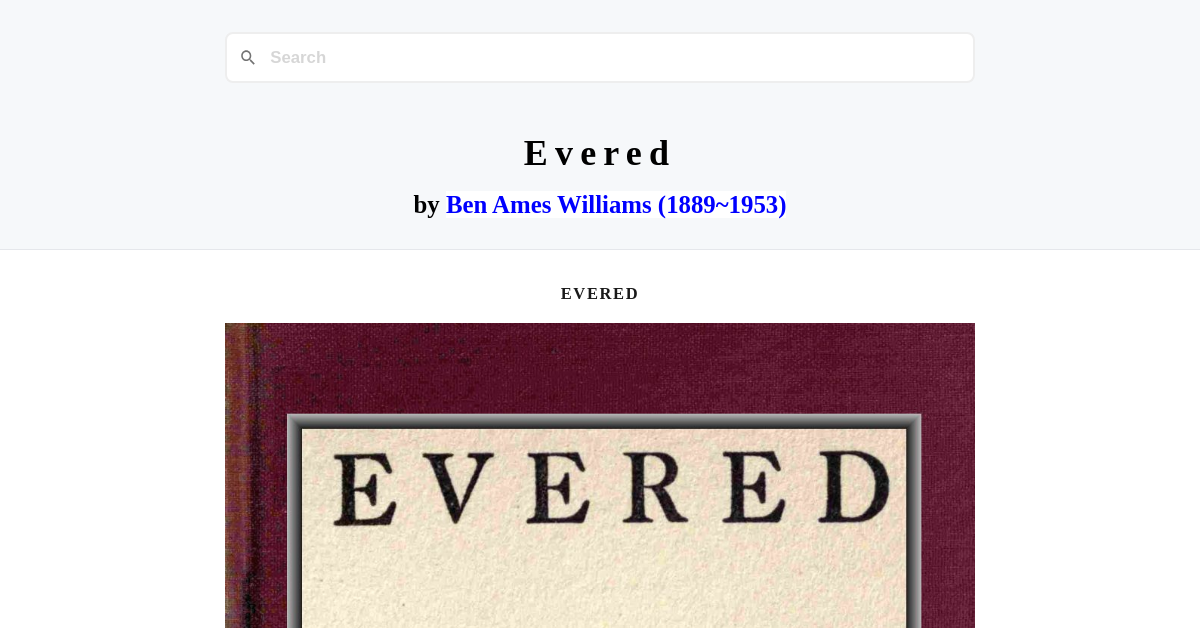 Evered by Ben Ames Williams (1889~1953)