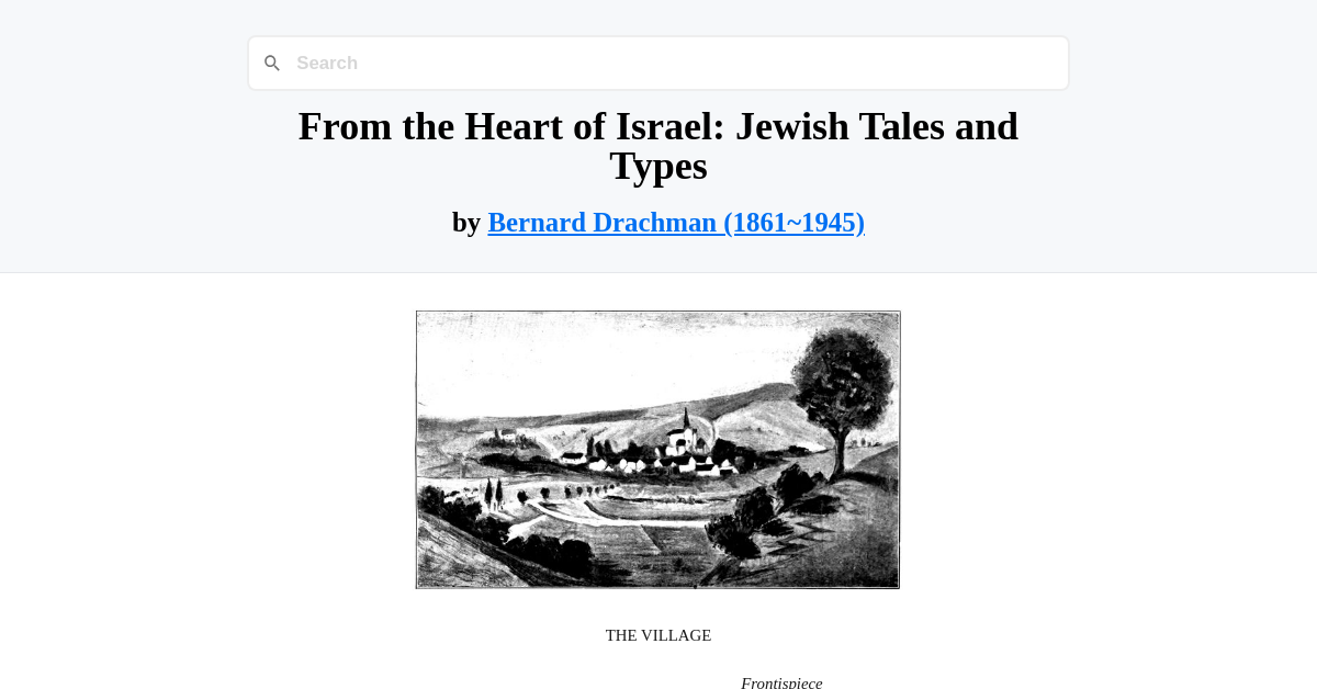 From the Heart of Israel: Jewish Tales and Types