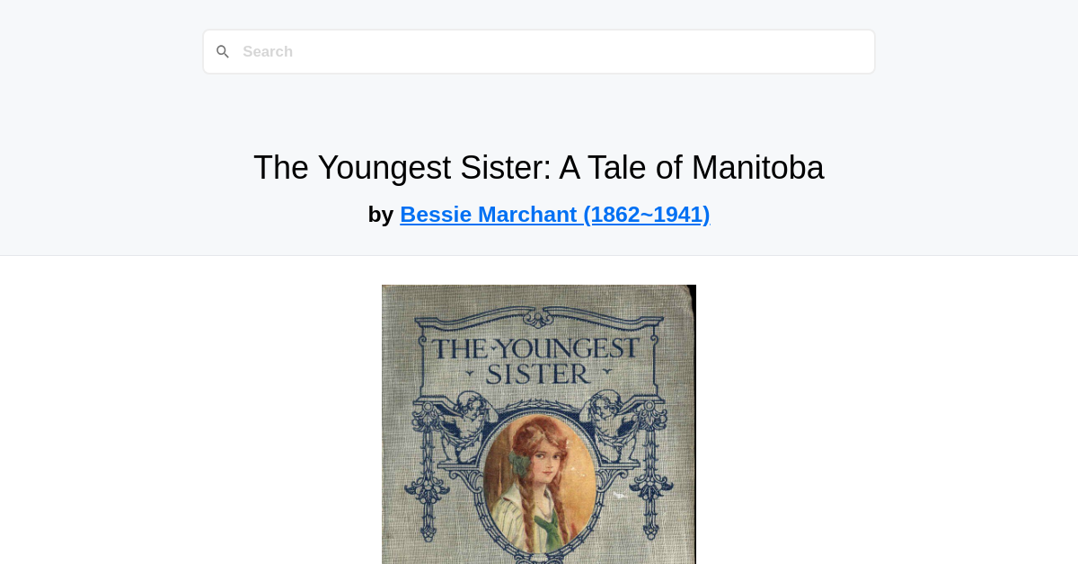 The Youngest Sister: A Tale of Manitoba