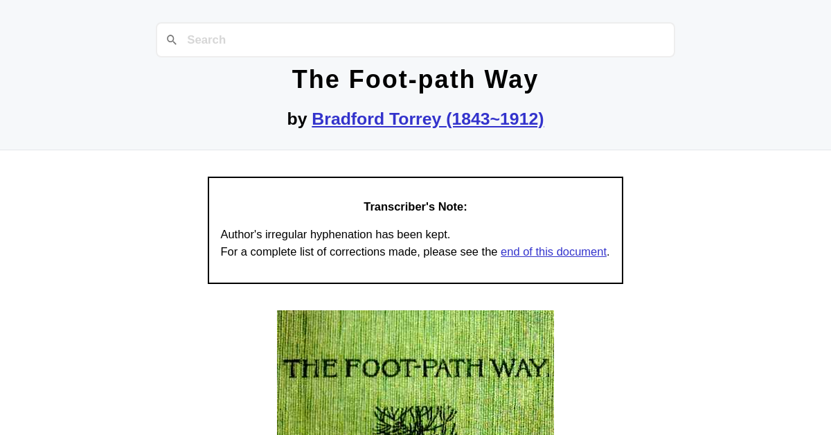 The Foot-path Way