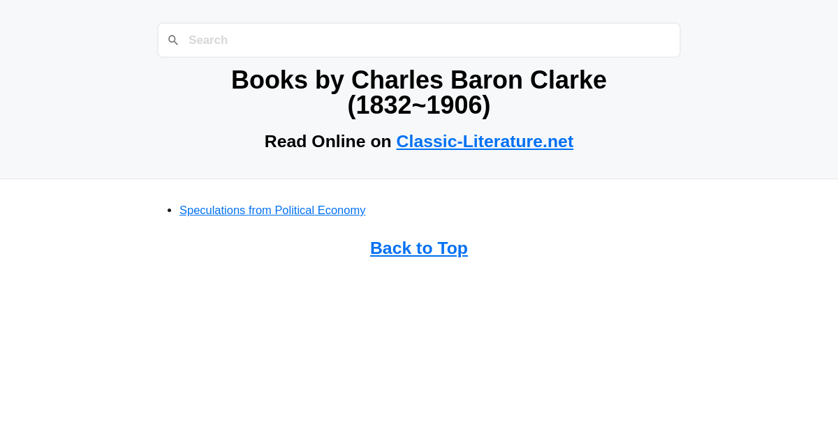 Books by Charles Baron Clarke (1832~1906) - Read Online on Classic ...