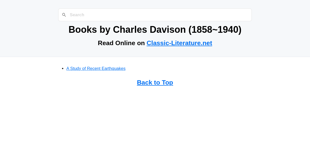 Books by Charles Davison (1858~1940) - Read Online on Classic ...