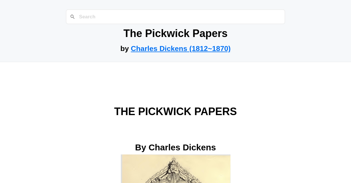 The Pickwick Papers by Charles Dickens (1812~1870)