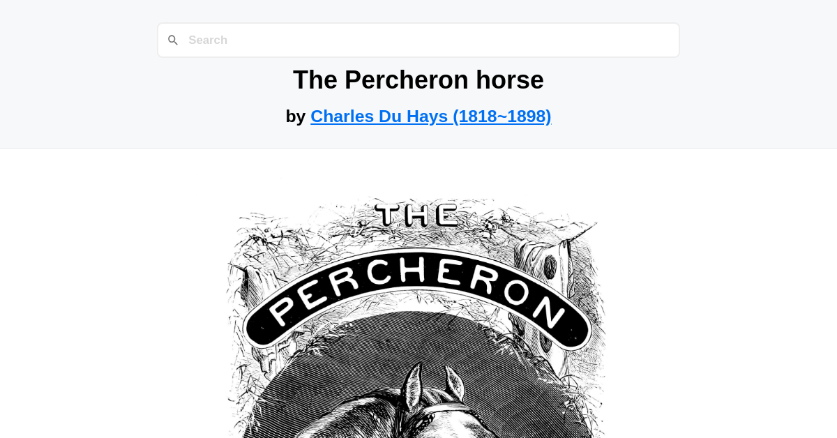 The Percheron horse by Charles Du Hays (1818~1898)