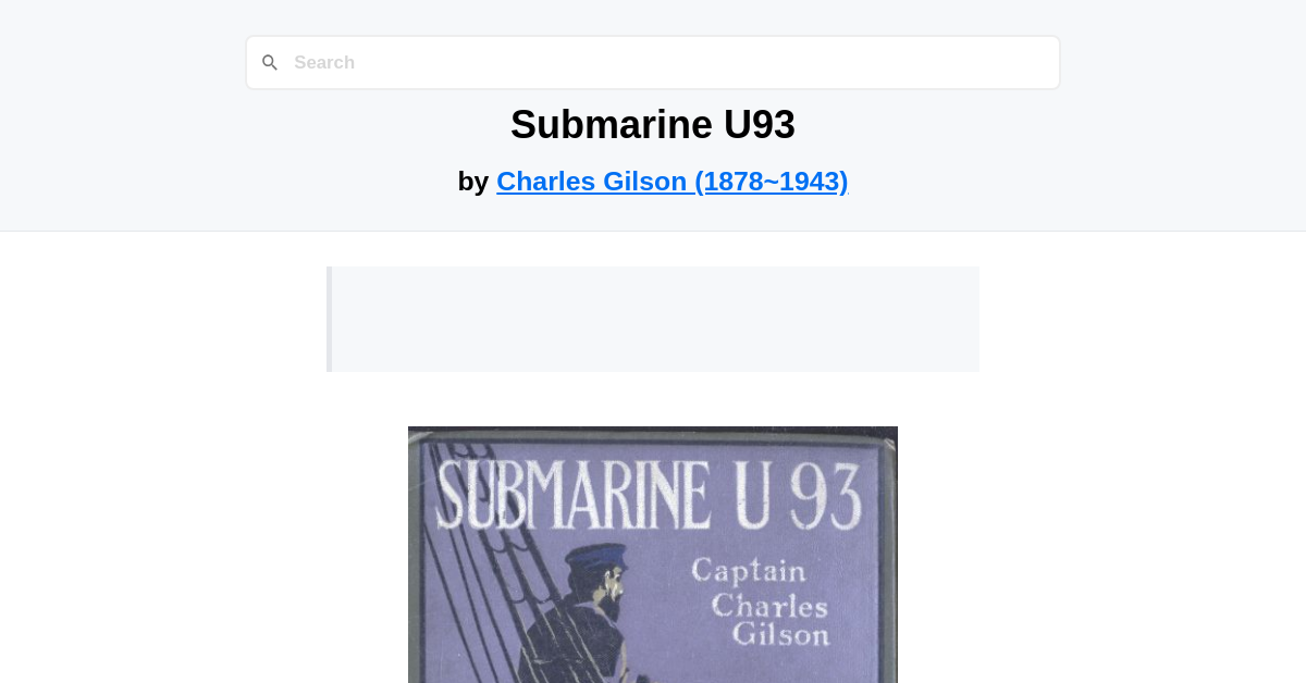 Submarine U93 by Charles Gilson (1878~1943)