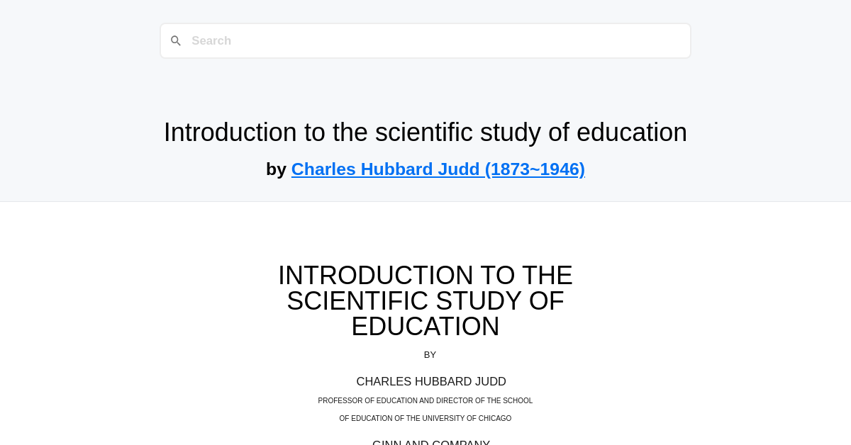Introduction to the scientific study of education by Charles Hubbard ...