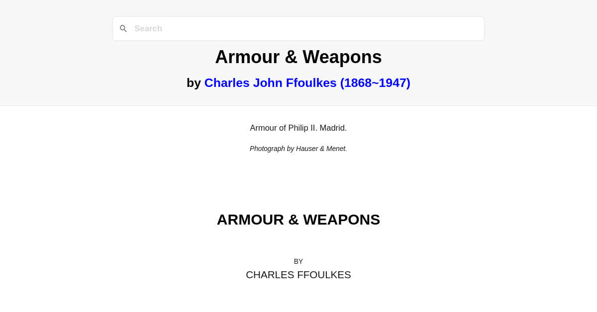 Armour & Weapons