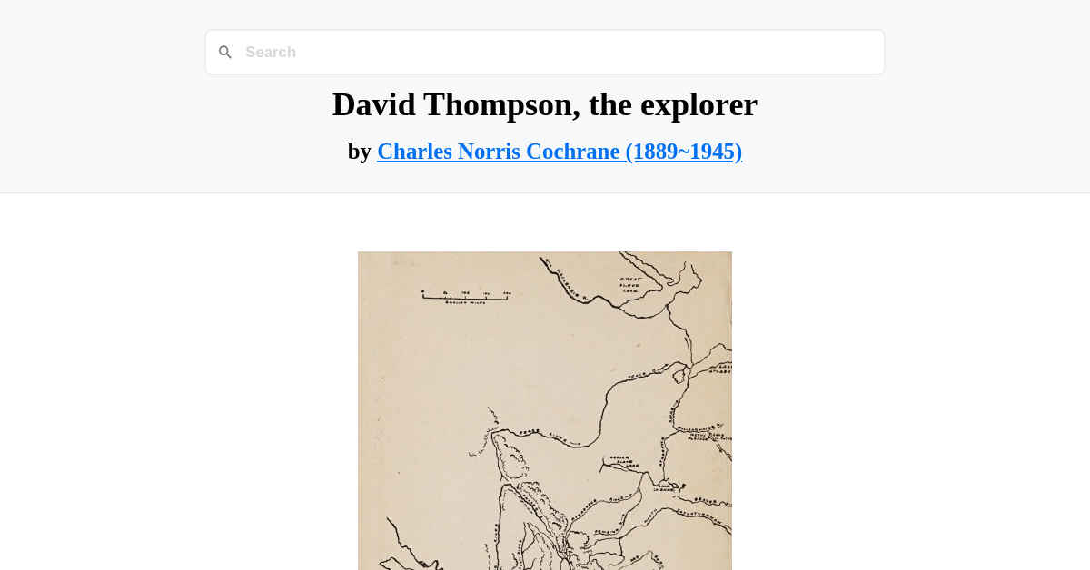David Thompson, the explorer by Charles Norris Cochrane (1889~1945)
