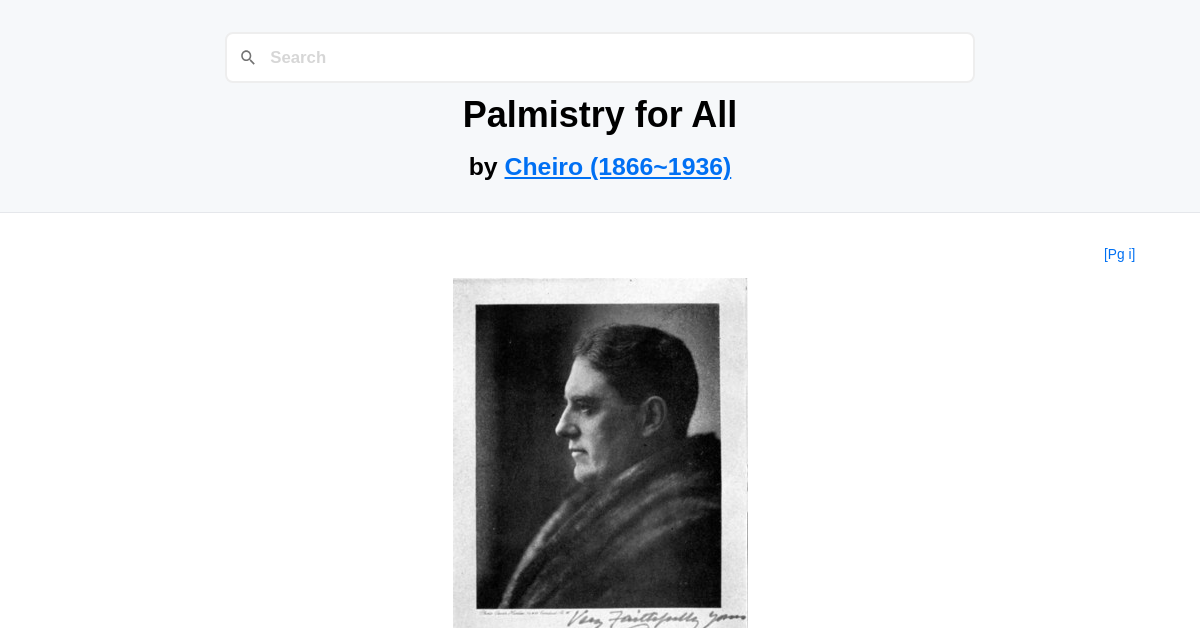 Palmistry for All by Cheiro (1866~1936)