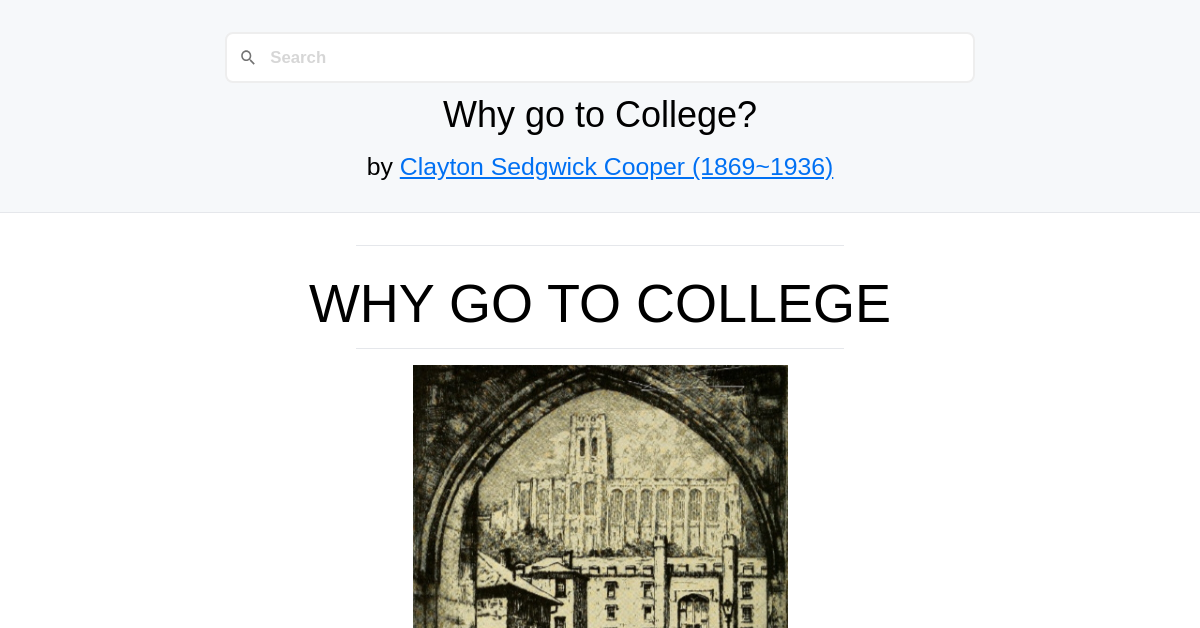 Why go to College?