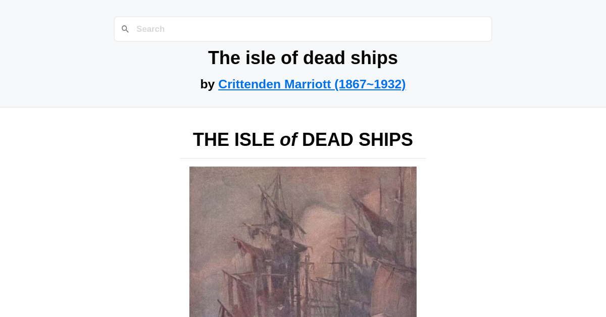 The isle of dead ships