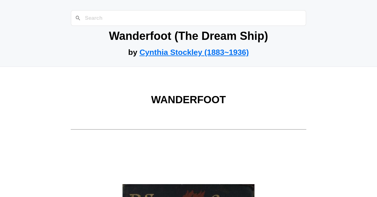 Wanderfoot (The Dream Ship)