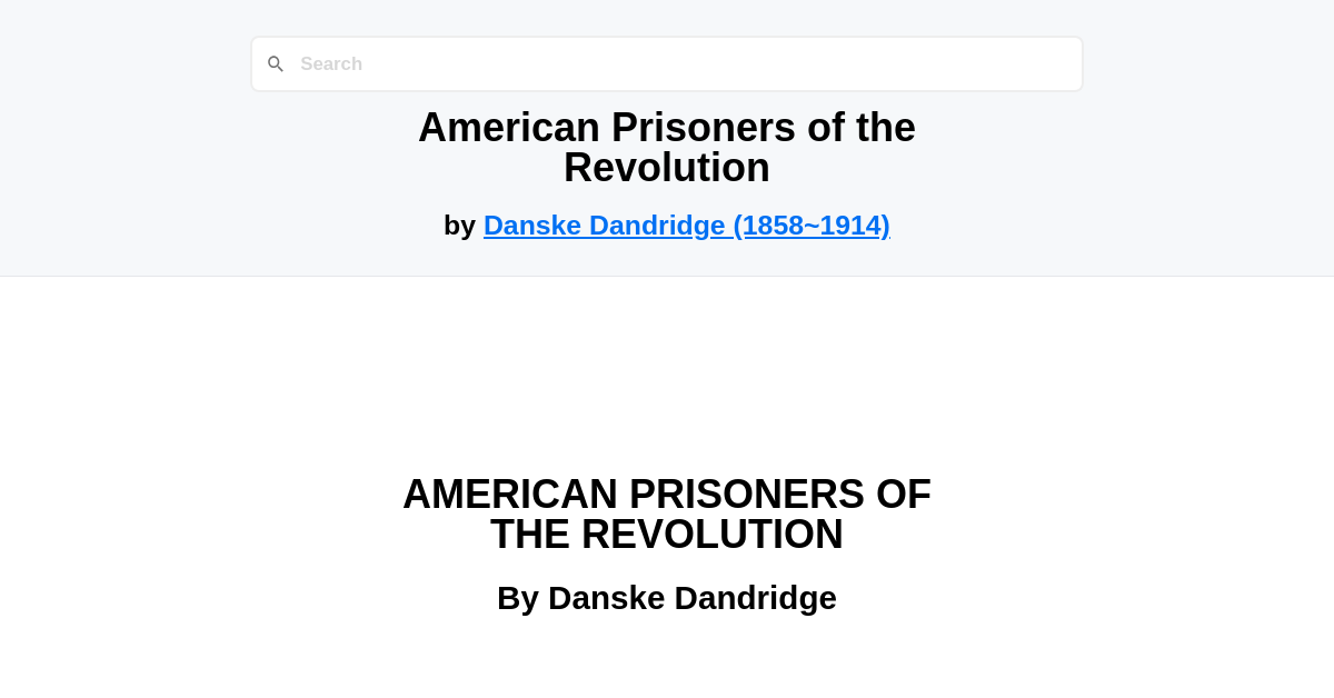 American Prisoners of the Revolution by Danske Dandridge (1858~1914)