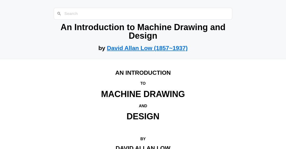 An Introduction to Machine Drawing and Design by David Allan Low (1857 ...