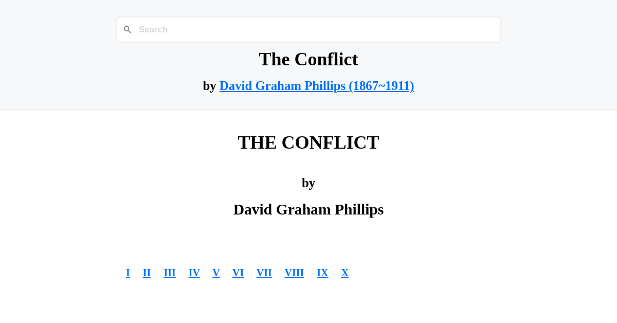 The Conflict by David Graham Phillips (1867~1911)