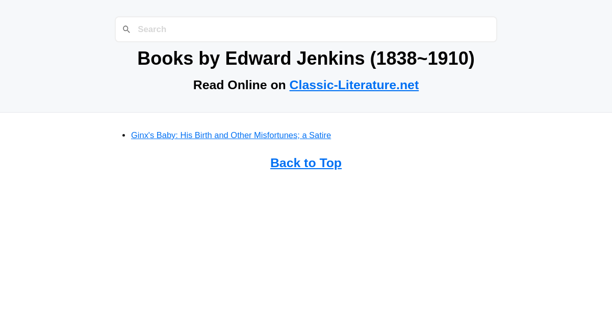 Books by Edward Jenkins (1838~1910) - Read Online on Classic-Literature.net
