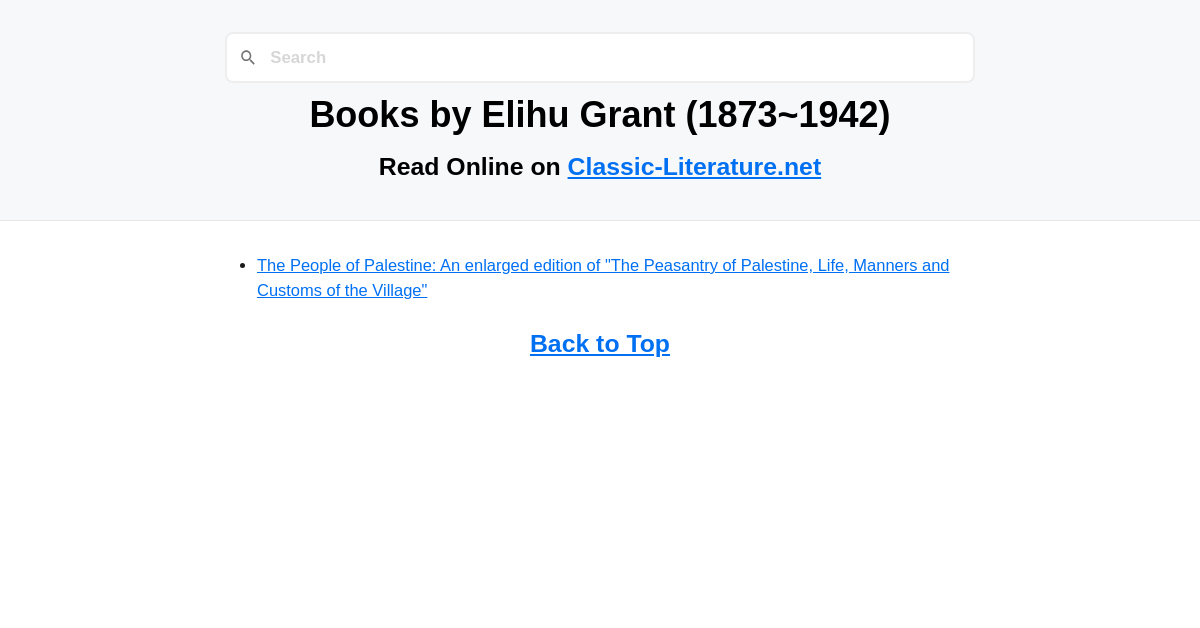 Books by Elihu Grant (1873-1942) - Read Online on Classic-Literature.net