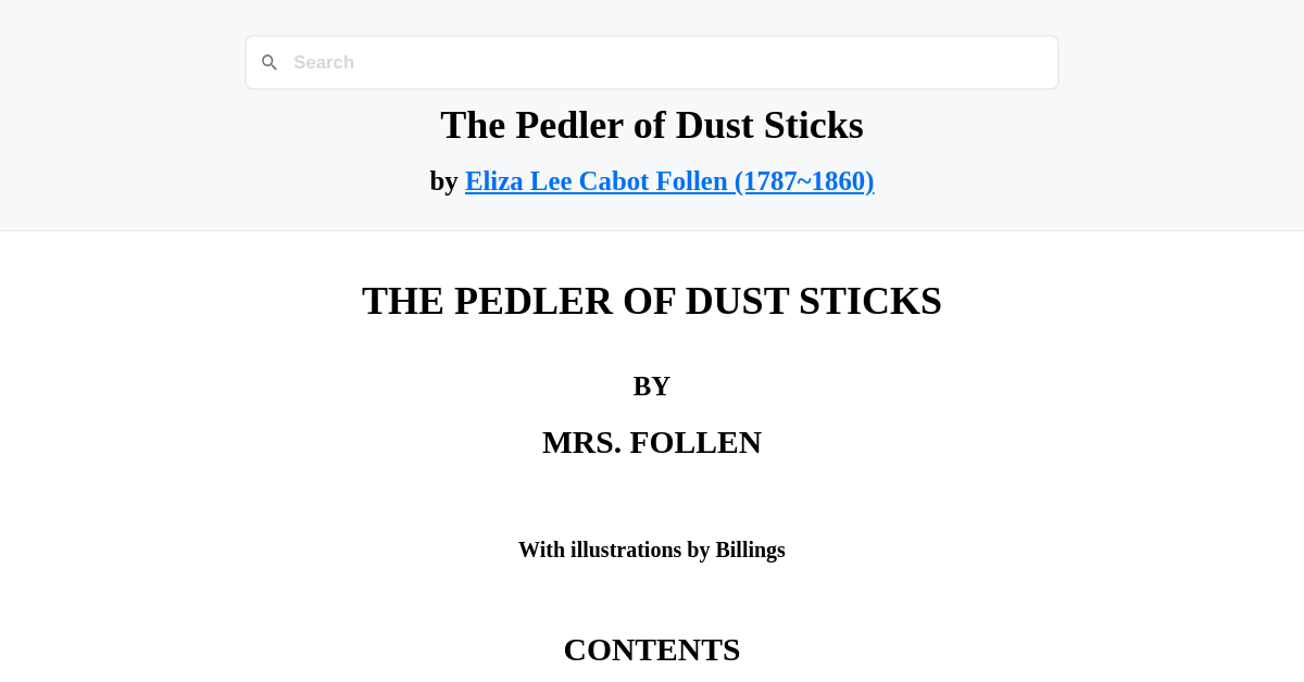The Pedler of Dust Sticks