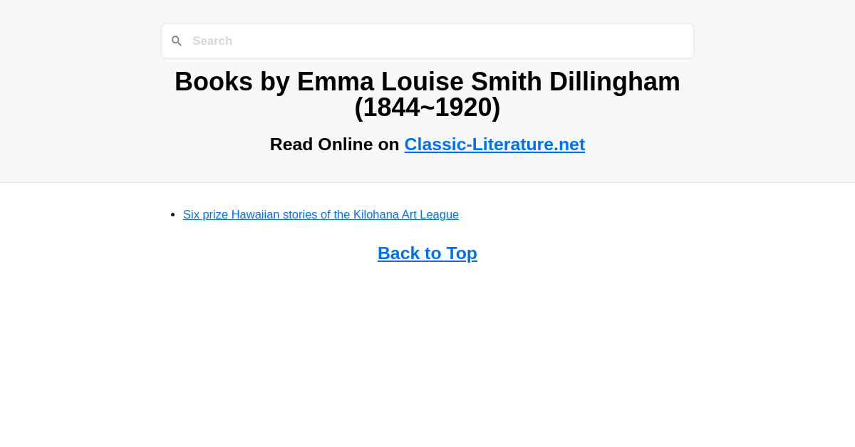 Books by Emma Louise Smith Dillingham (1844~1920) - Read Online on ...