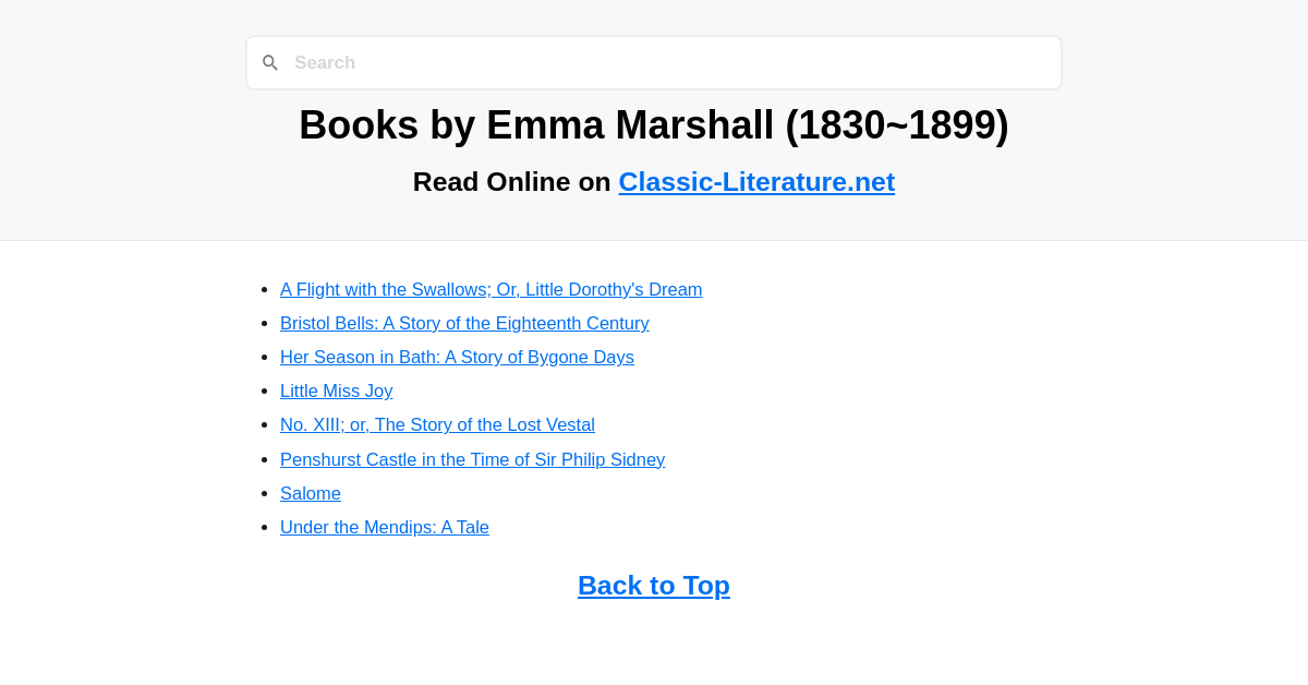 Books by Emma Marshall (1830~1899) - Read Online on Classic-Literature.net
