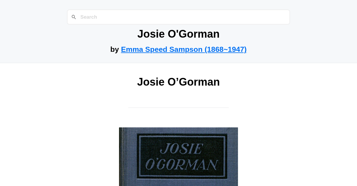 Josie O'Gorman by Emma Speed Sampson (1868~1947)