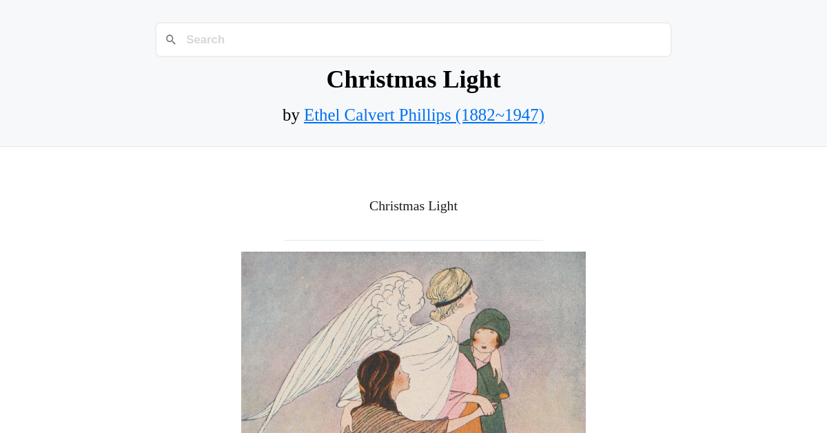 Christmas Light by Ethel Calvert Phillips (1882-1947)